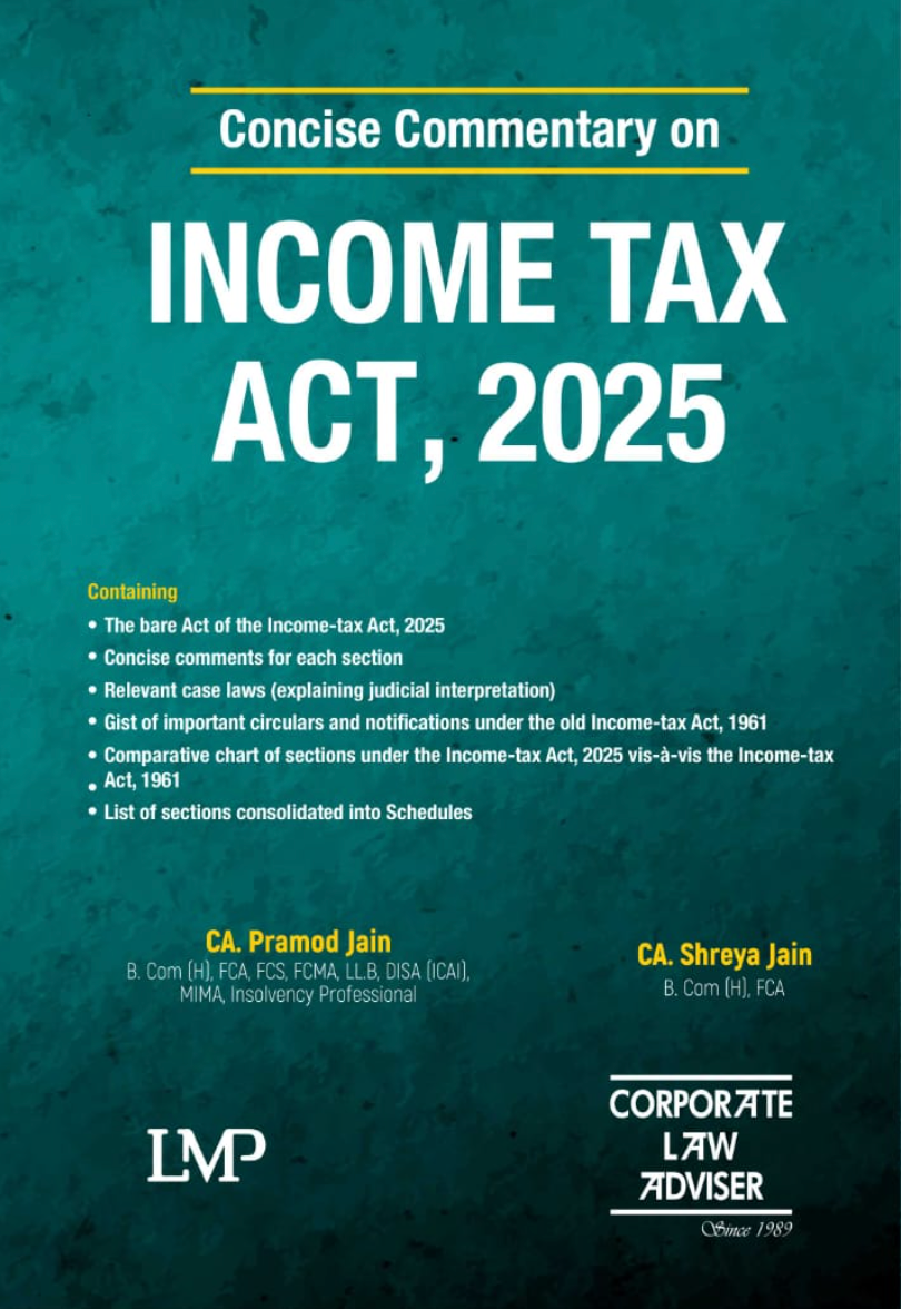 Concise Commentary on INCOME TAX ACT, 2025 by CA Pramod Jain & CA ...